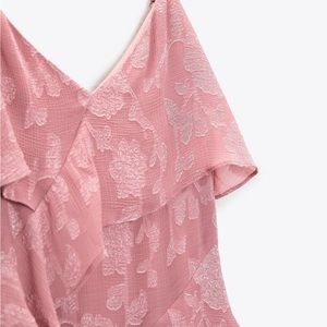 Zara | Dresses | Zara Ruffled Jacquard Dress | Poshmark